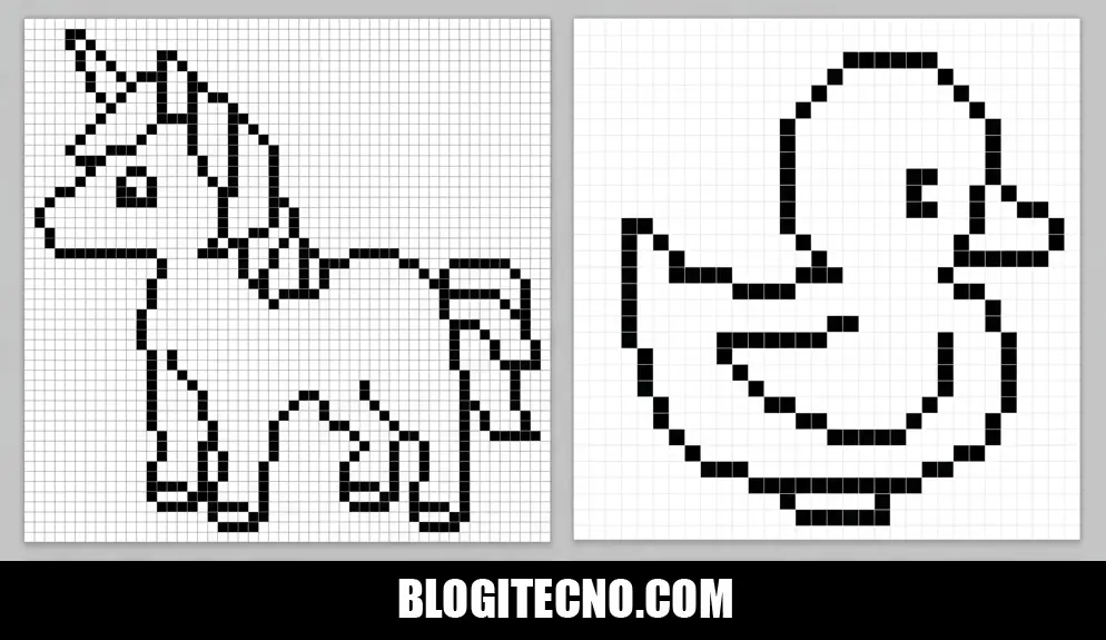 Dibujos Pixelados para Niños: Dibujos de Cuadritos Bonitos y Fáciles ...